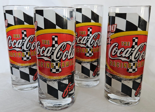 Coca Cola Glasses Coke Nascar Racing Logo - Set of 4 | eBay