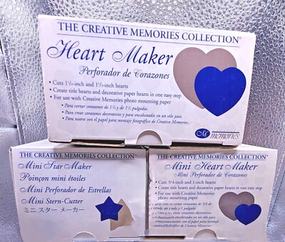 Creative Memories YOUR CHOICE Mini Star, Mini Heart, Heart Maker Paper ...