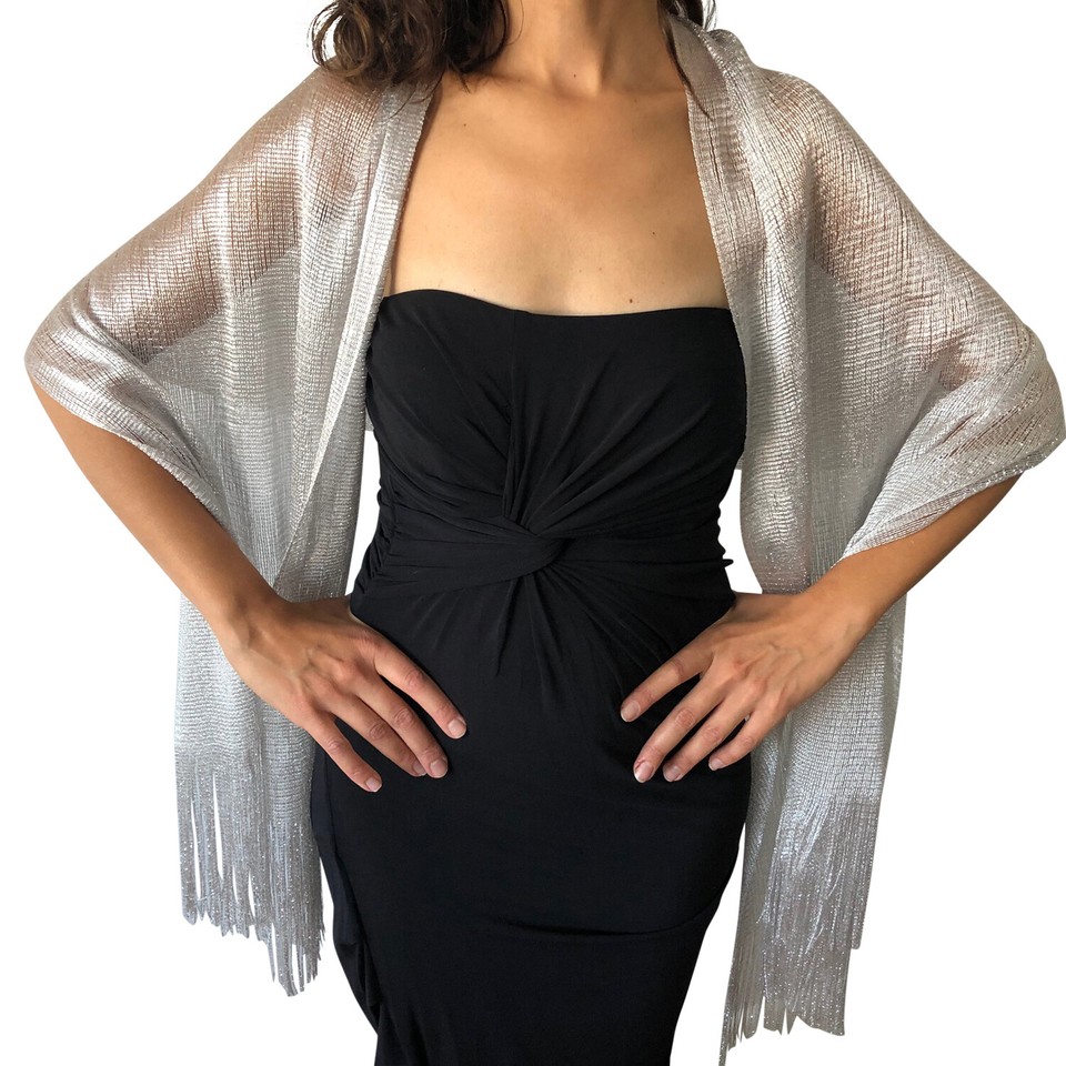 Central Chic Shimmer Sparkly Shawl Stole Scarf Wrap For Weddings Proms ...
