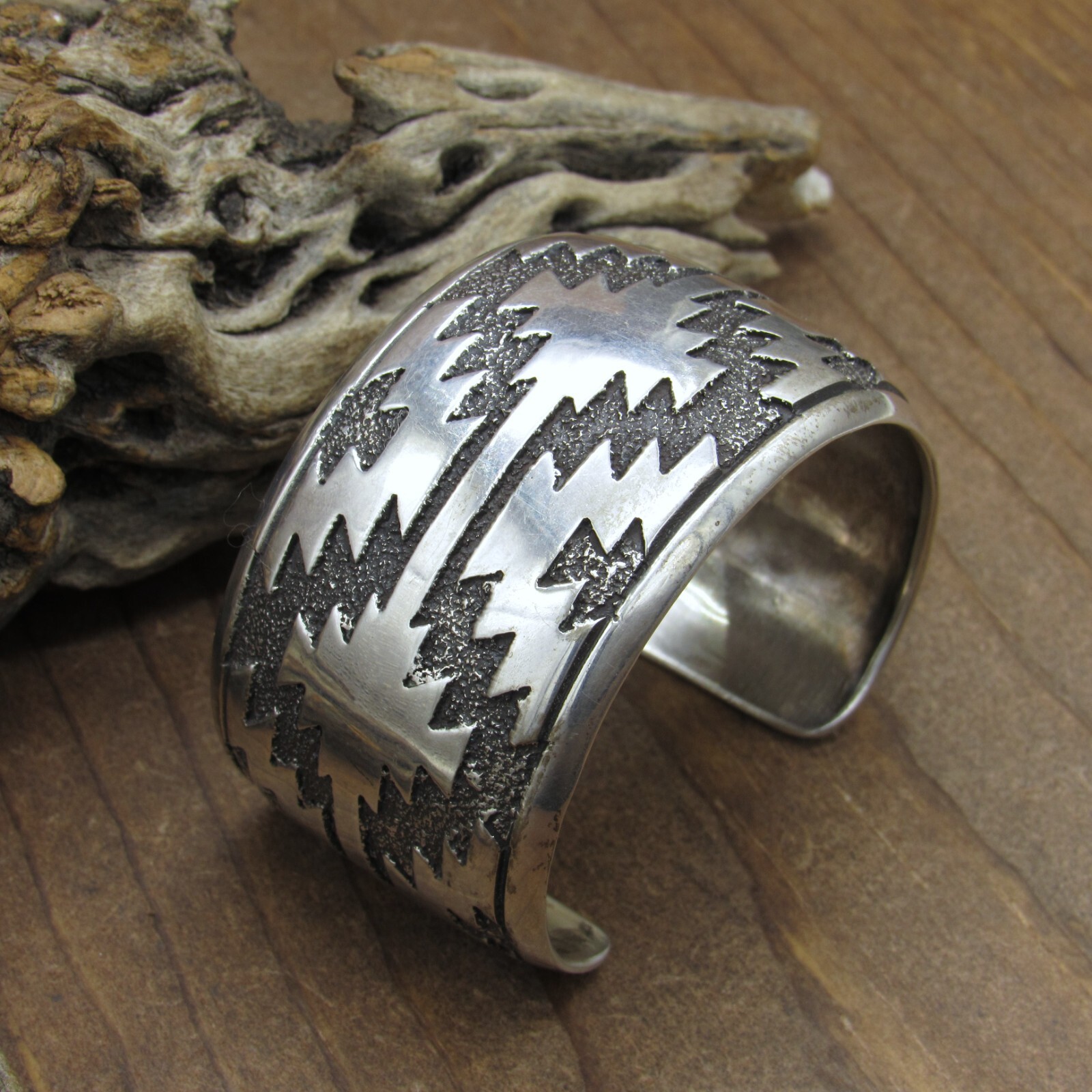*Vintage Wide Sterling Silver Overlay Cuff Bracelet By Ronnie Hurley | eBay