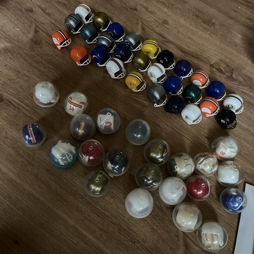 Vintage NFL Helmets 50 Mini Plastic Lot Gumball Some Doubles Oilers ...