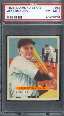 1935 Diamond Stars #65 Zeke Bonura PSA 8 White Sox (5264) | eBay