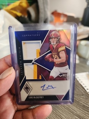 2024 Phoenix Luke McCaffrey Rising Rookies Dual Patch RC Auto /49 ...