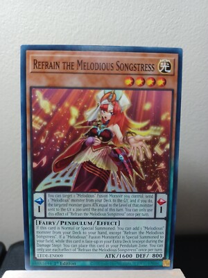 Yugioh! - Refrain The Melodious Songstress - LEDE-EN009- 1st Edition ...