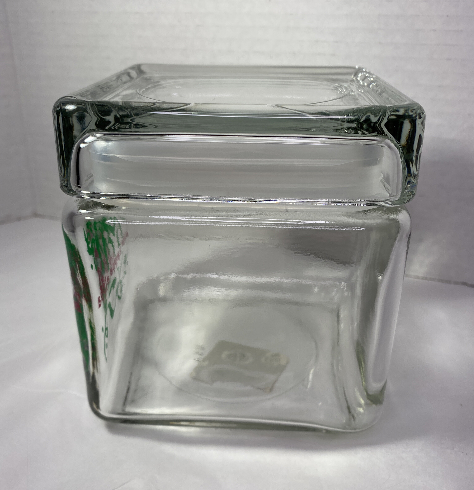 Anchor Hocking 85587 Stackable Square Jar Alpha Kappa Alpha 4 1/2”x3 3/ ...