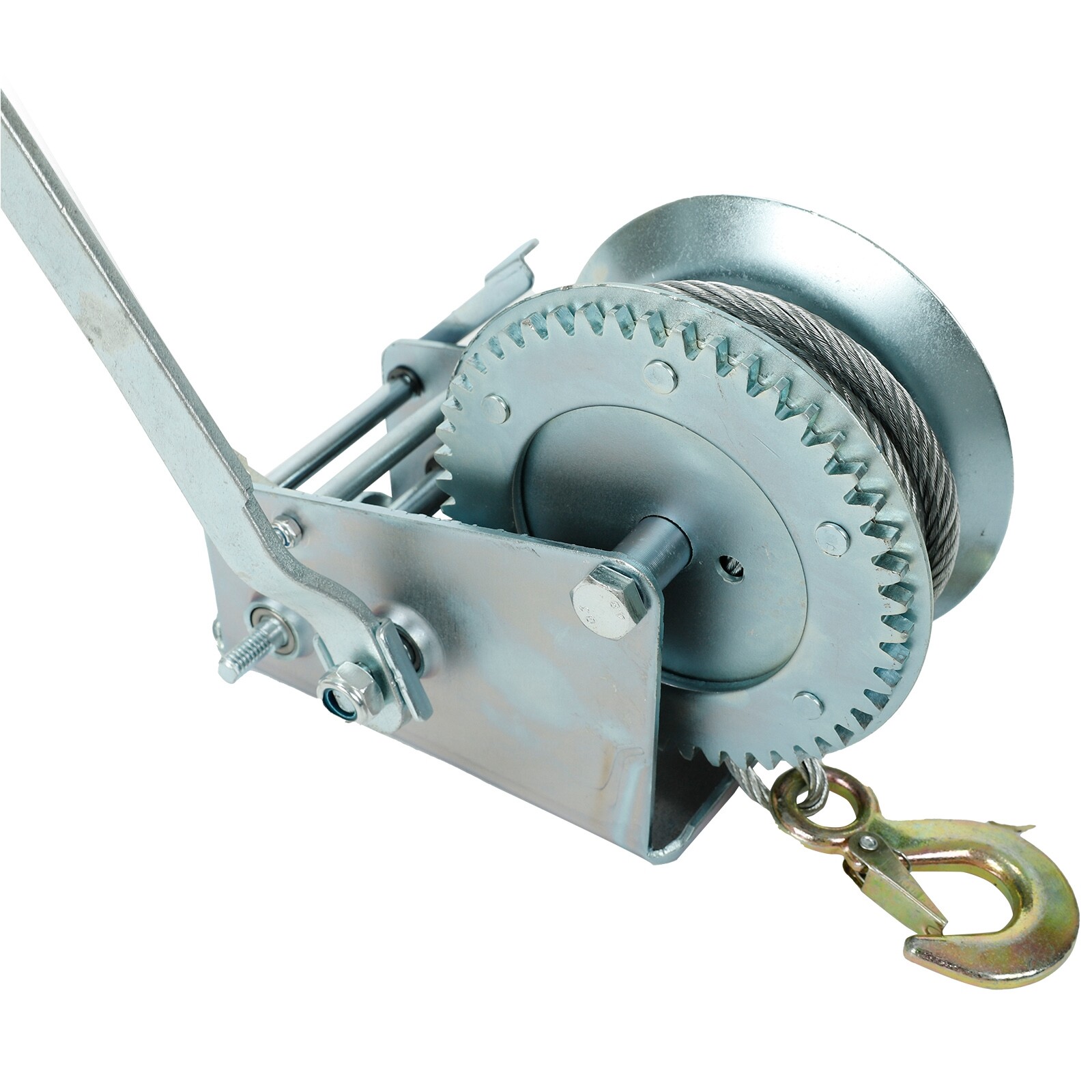 600lbs / 3500LBS Hand Winch Heavy Duty Steel Cable Crank Gear For Boat ...