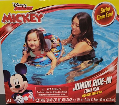 Disney Junior Ride-in Float Seat Mickey Mouse Raft Baby Toddler ~Pool ...
