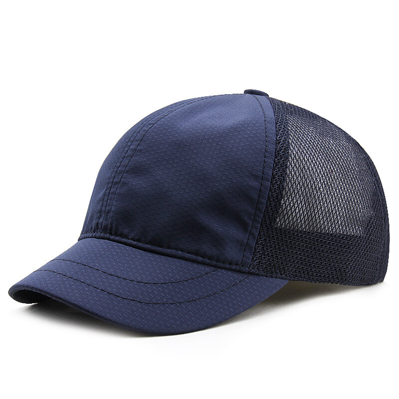 Men Quick Dry Baseball Cap Mesh Back Short Brim Trucker Adjustable ...