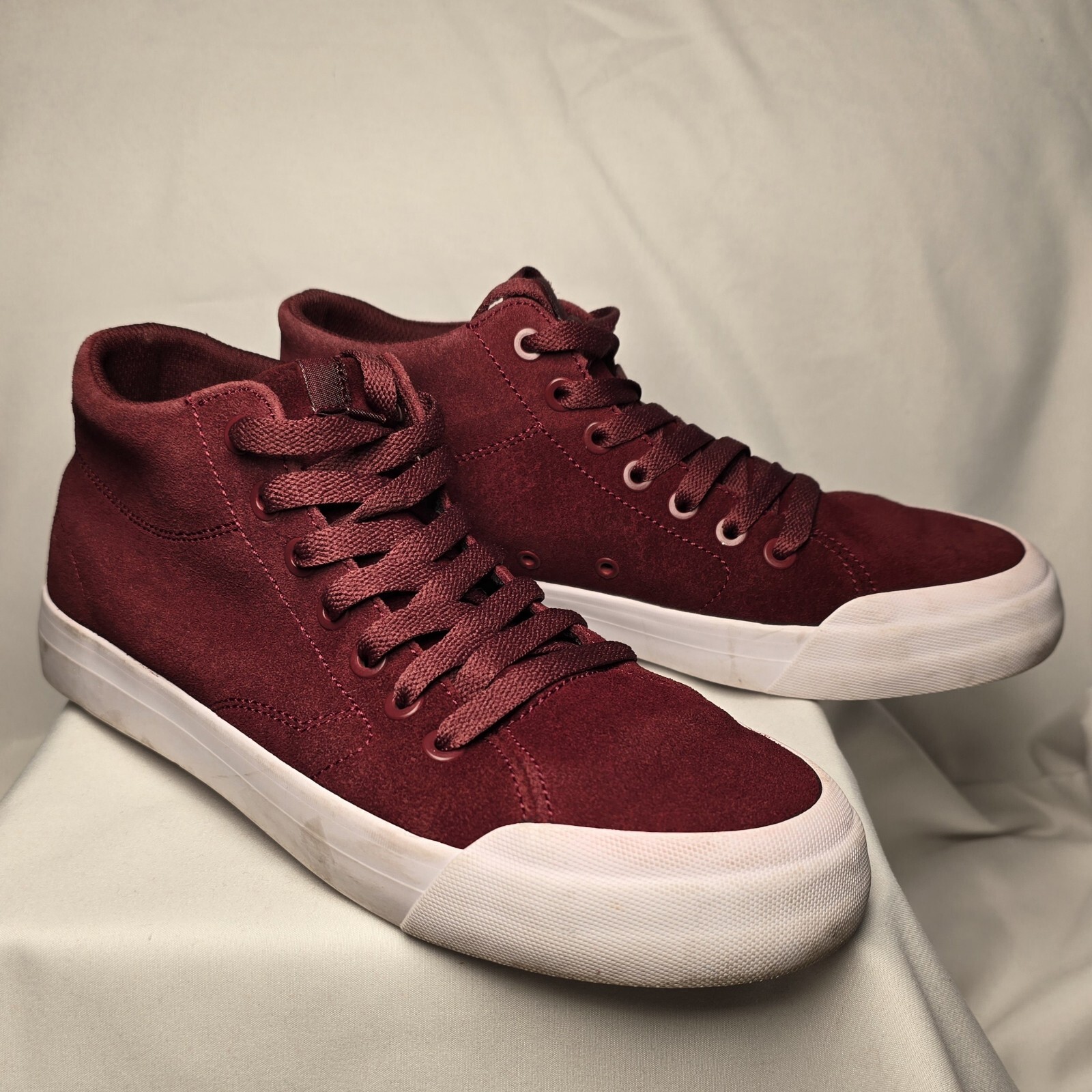 DC Shoes Evan Smith Hi Zero Sneaker Maroon Suede Size… - Gem
