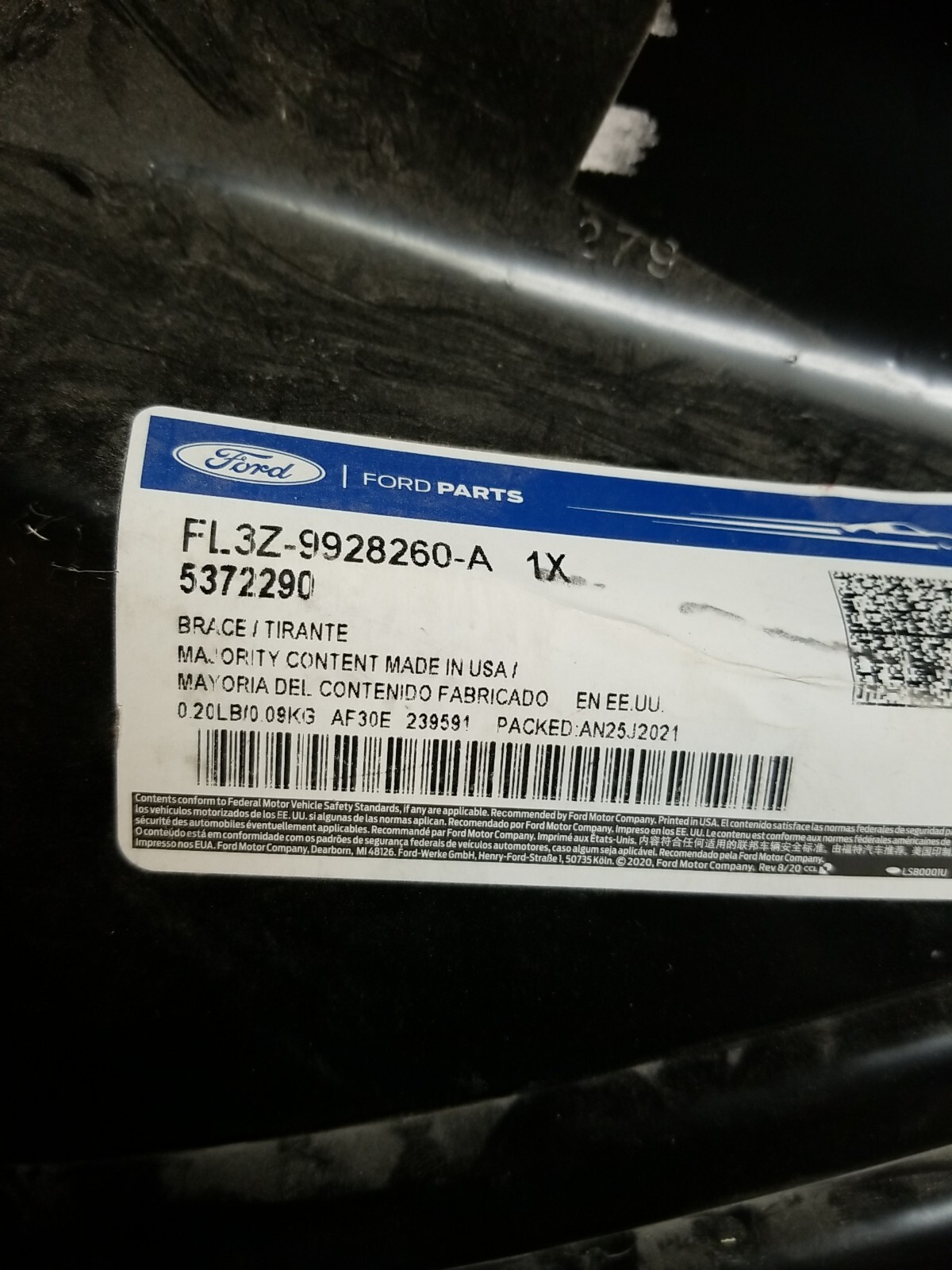 FORD F150 2015-2020 FRONT PICK UP BOX EXTENSION RIGHT OEM FL3Z-9928260 ...