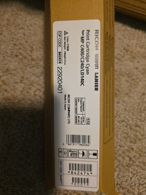 Ricoh Savin Lanier Toner Ctg 842474 CYAN for Ricoh MP C400/c240/ld140c ...