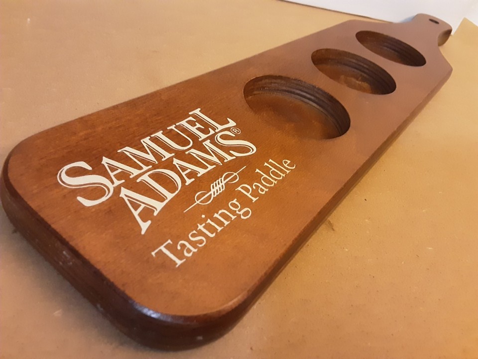Sam Samuel Adams Logo Wall Hanging Sign Flight Tasting Paddle 18" Solid ...