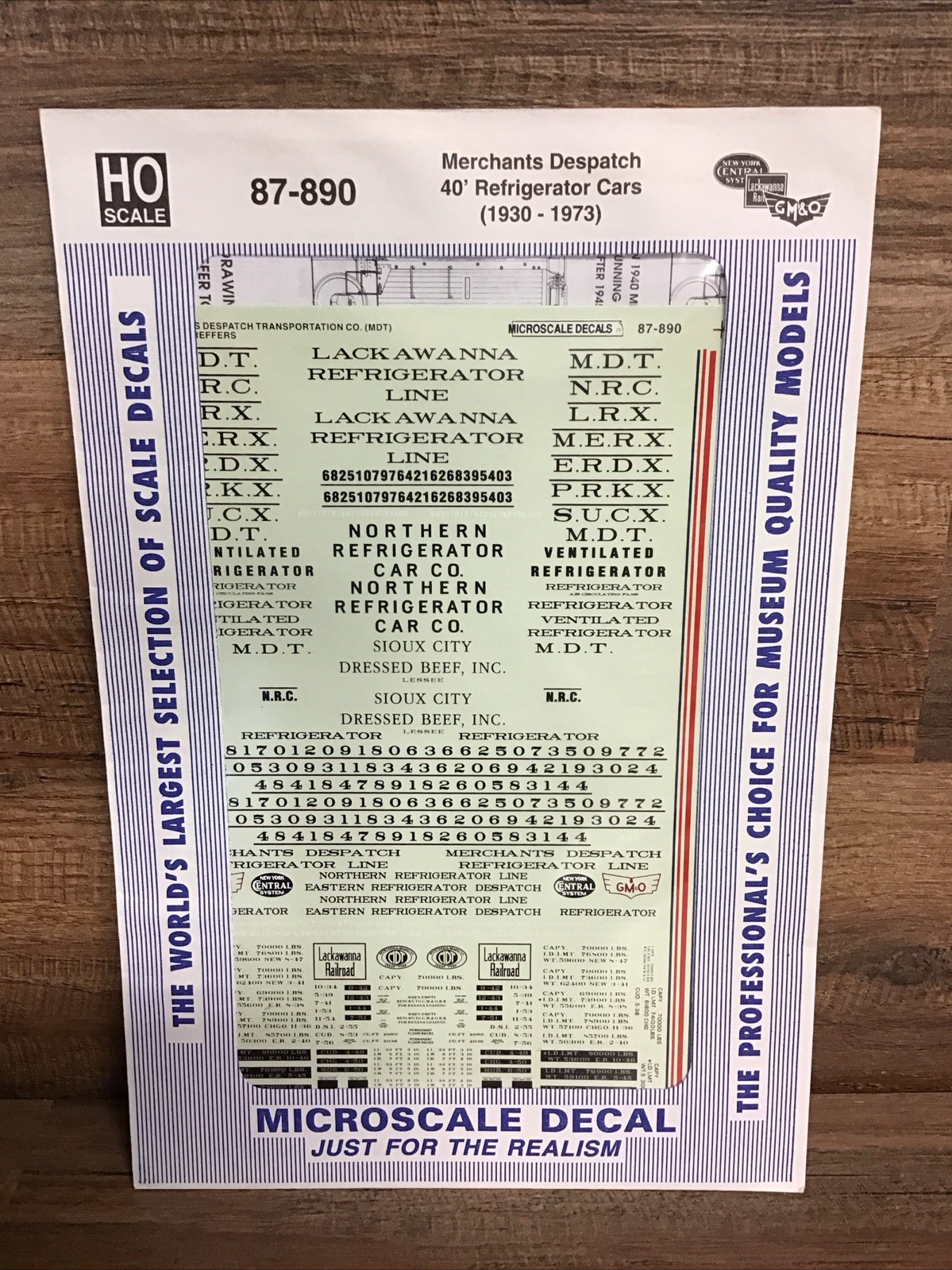 MICROSCALE DECAL HO SCALE 87-890: Merchants Despatch 40’ Refrigerator ...