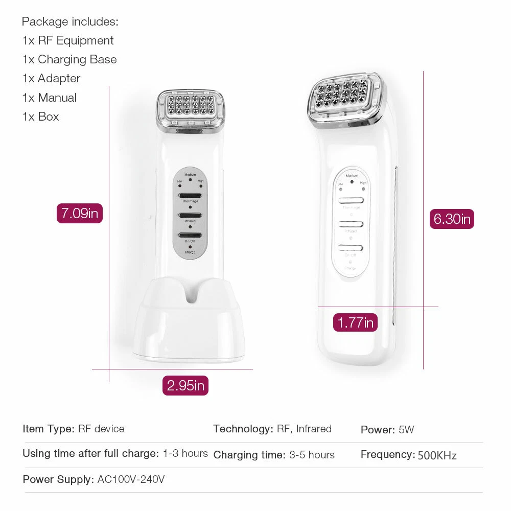 RF Radio Frequency Far-infrared Wave Therapy Face Eyes Lifting Skin ...
