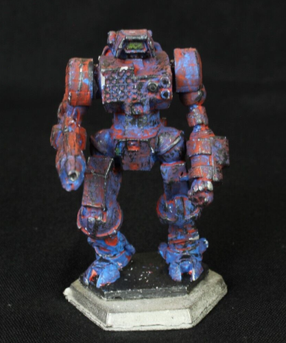 BATTLETECH mech RAL PARTHA metal HIGHLANDER oop mini blue red painted ...