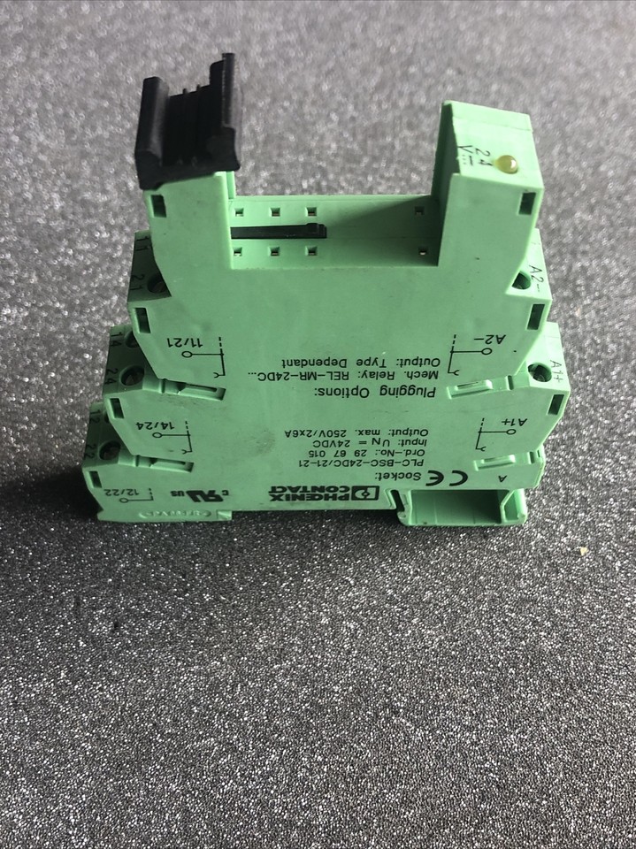 Phoenix Contact Relay Base 2966016 /PLC-BSC-24DC/21 SLIM Relay Base | eBay