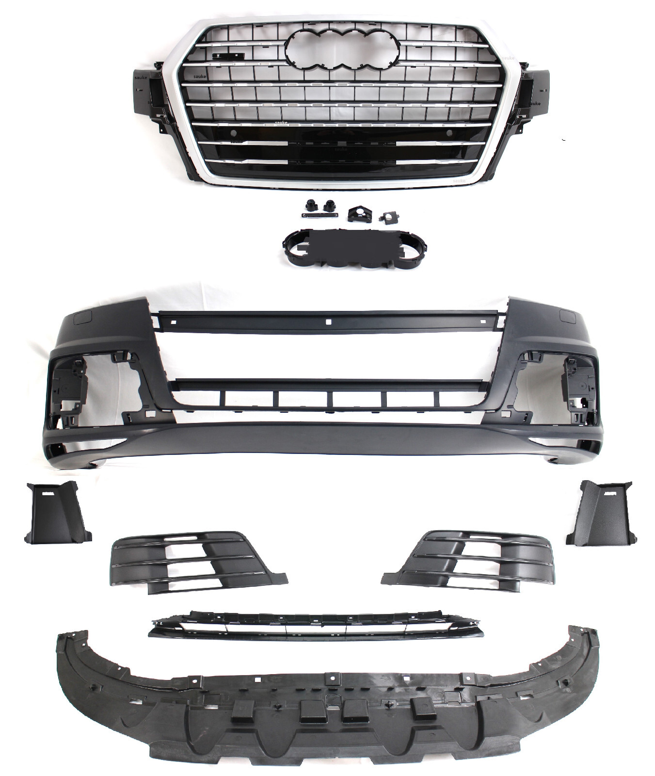 New 2016 - 2019 Q7 S-line Front Bumper cover side grille splash shield ...