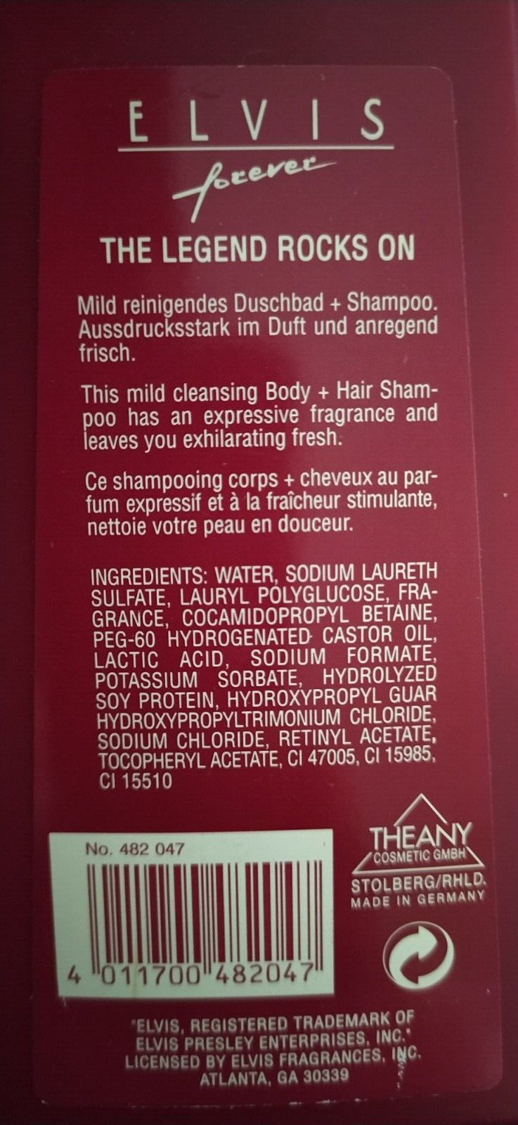 Elvis forever Duschbad + Shampoo 250 ml Elvis Presley Merchandise | eBay.de