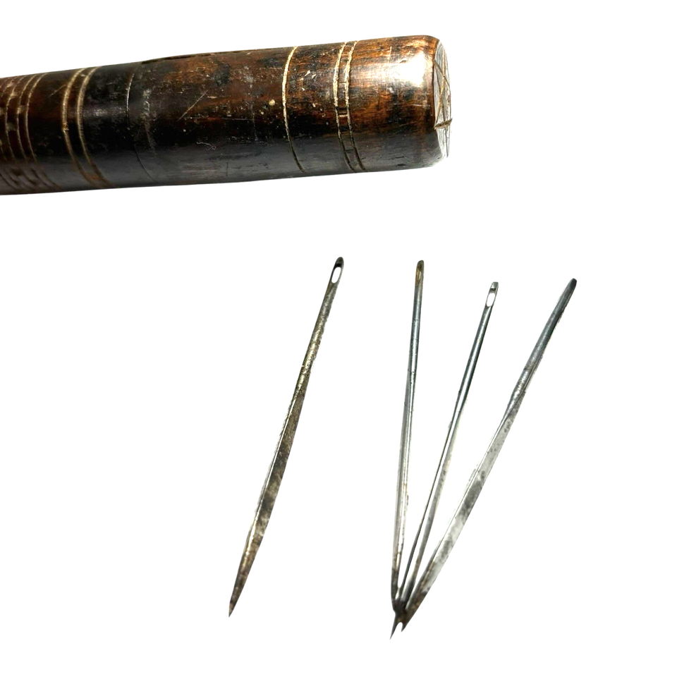 Antique Sailmaker Needles (4) and Hand Carved Case | eBay