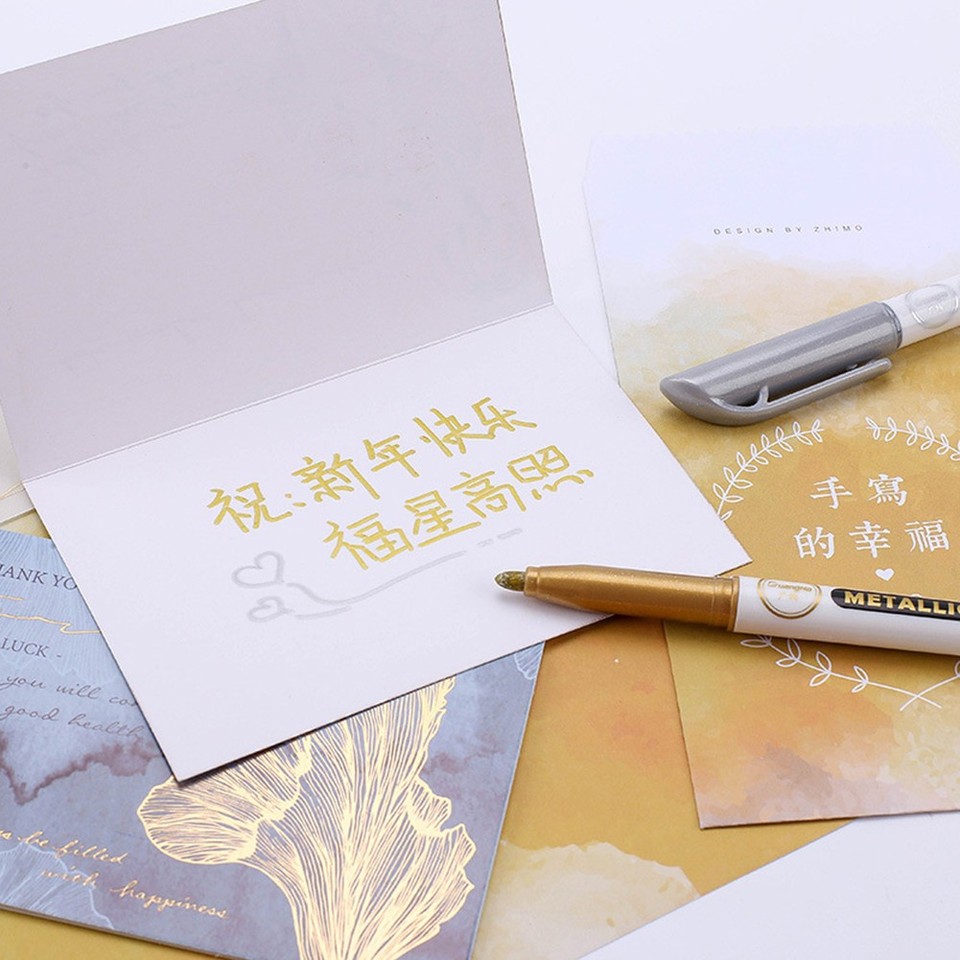 0.7mm EF Tip Epoxy Resin Acrylic Paint Highlight Pen Metallic Permanent ...