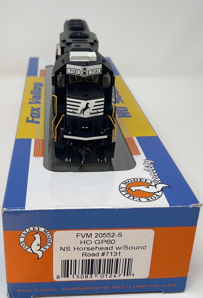 HO Scale FVM Fox Valley Models GP60 NS #7131 Norfolk Southern- DCC ...