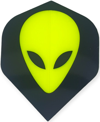 UFO Darts Flights - Standard Size Alien Darts Flights Black & Yellow 1 ...