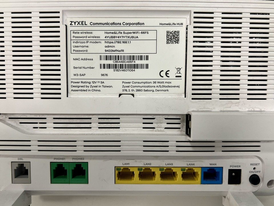 Zyxel Home Life Modem Router WiFi + Fiber SPF dual Channel + Ethernet ...