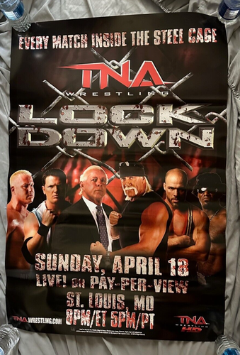 TNA Wrestling 2010 Lockdown PPV Poster * Original, Licensed * JEFF ...