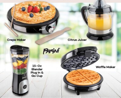 Parini Sunrise Breakfast Set Juicer Waffle Blender Crepe Brand New | eBay