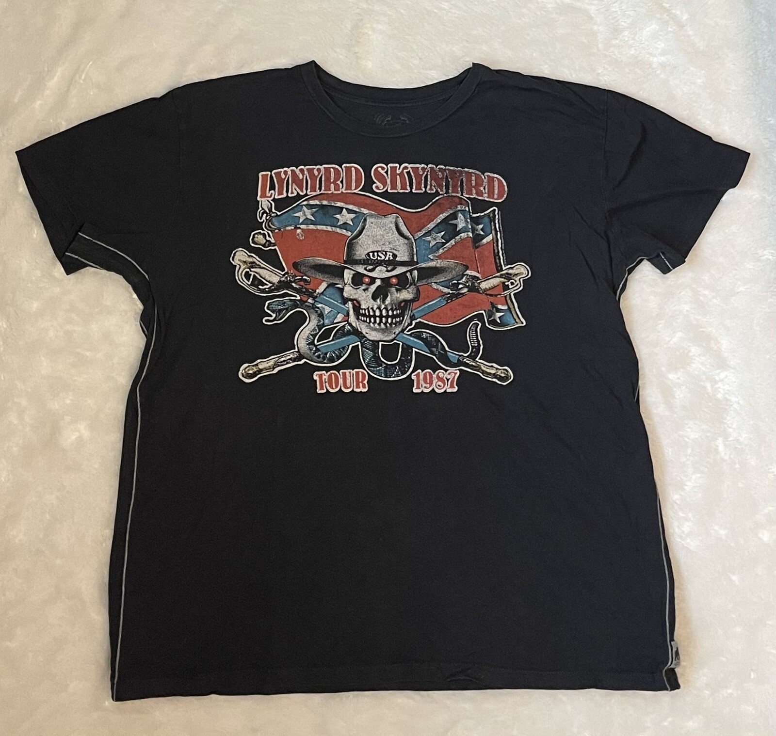 RARE HTF Lynyrd Skynyrd Tour 1987 T SHIRT -ELEPHANT LTD XL | eBay