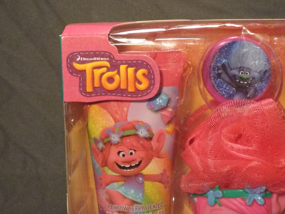 DreamWorks Troll Soap & Scrub Bath Set Kids Poppy Guy Boy Girl Shampoo ...