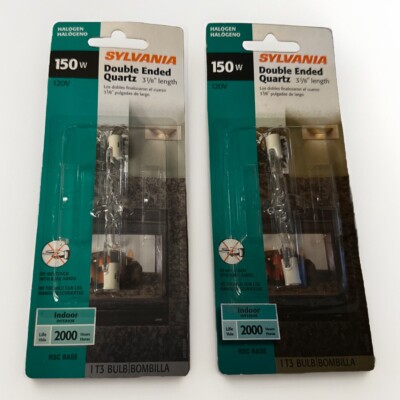 2 Pc Sylvania Double Ended Quartz 150w 120v 3 1/8” X06928 | eBay