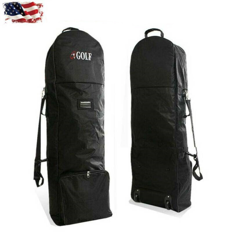 Golf Bag Air Travel Covers Hard Case Golf Club Rolling Protector with ...