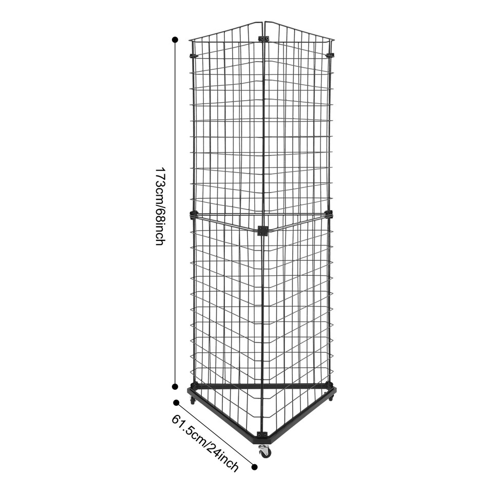 Wire Grid Panel Tower Triangle Display Stand Wire Grid for Retail ...