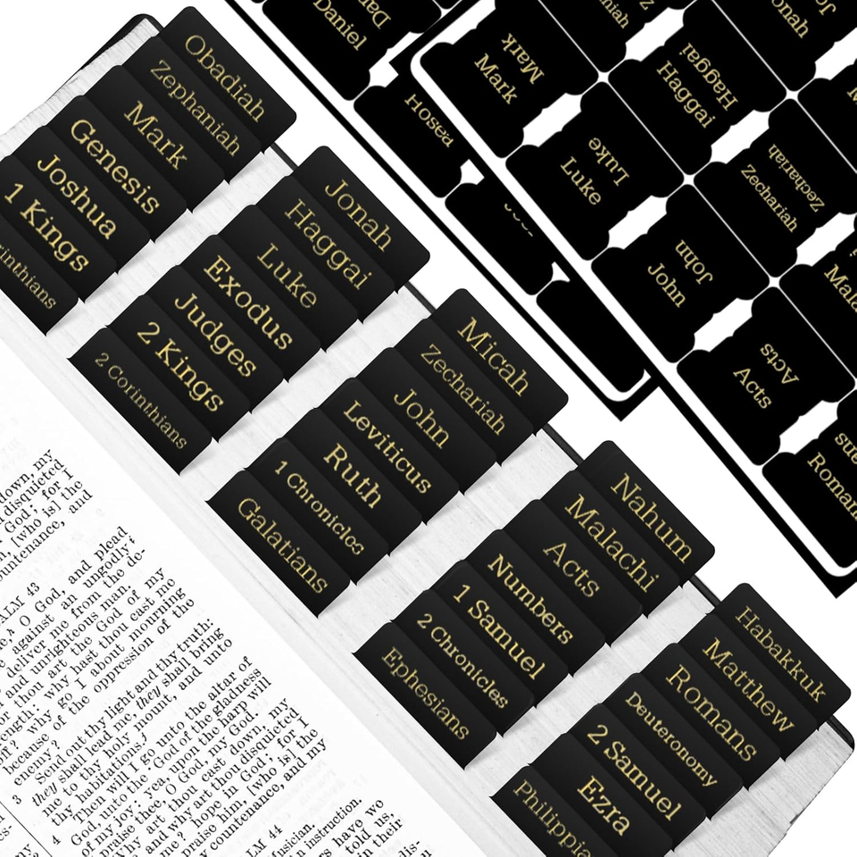 Bible Tabs, 75 Tabs, Laminated Bible Index Tabs for Women and Men ...