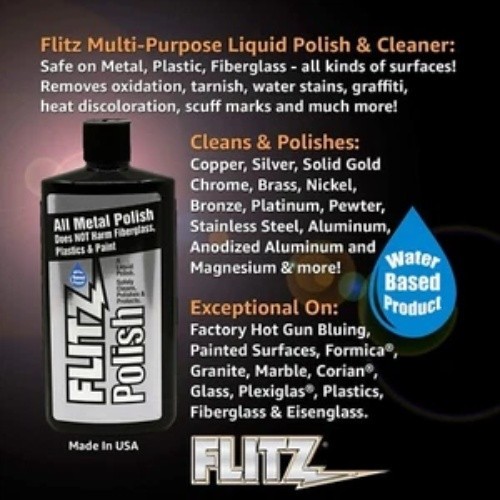 FLITZ All Metal Polish 7.6oz/225ml Liquid Formula (SEE VIDEO) | eBay