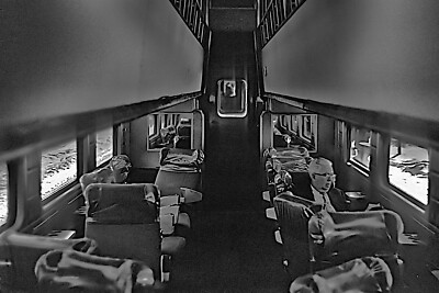 CNW half parlor car on Train 153, the Flambeau 400 Racine, WI on Jan ...