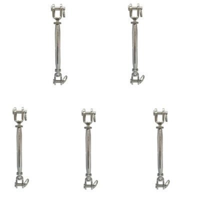5 PC 3/16'' Marine Stainless Steel Closed Body Turnbuckle JAW JAW Rig ...