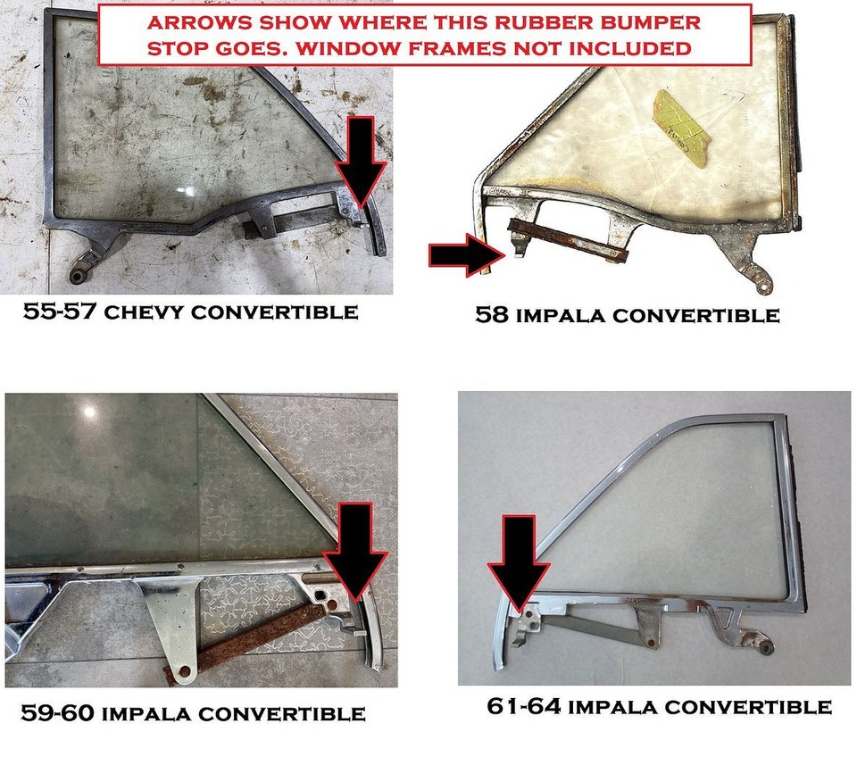 55 56 57 58 59 60 61 62 63 64 Chevy Convertible Quarter Window Frame ...