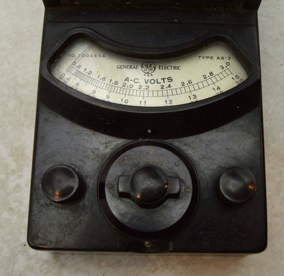 Vintage GE General Electric Type AS-3 Voltmeter | eBay