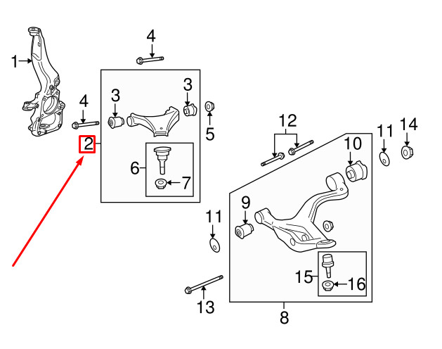Land Rover Discovery 4 L319 Front Right Upper Control Arm LR051614 OEM ...