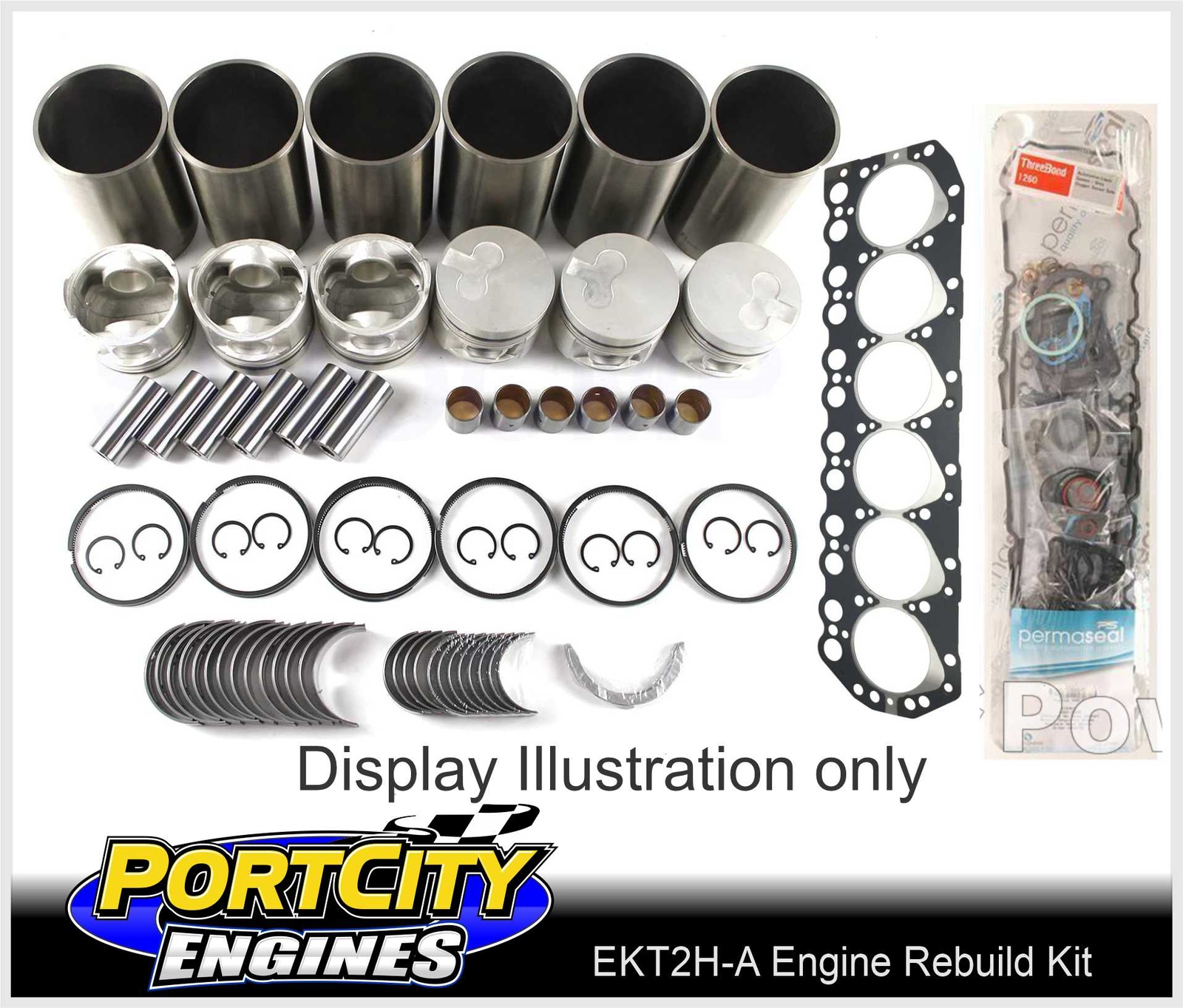 Engine Rebuild Kit w/liners for Toyota 2H 4.0L Landcruiser HJ47 HJ50 ...