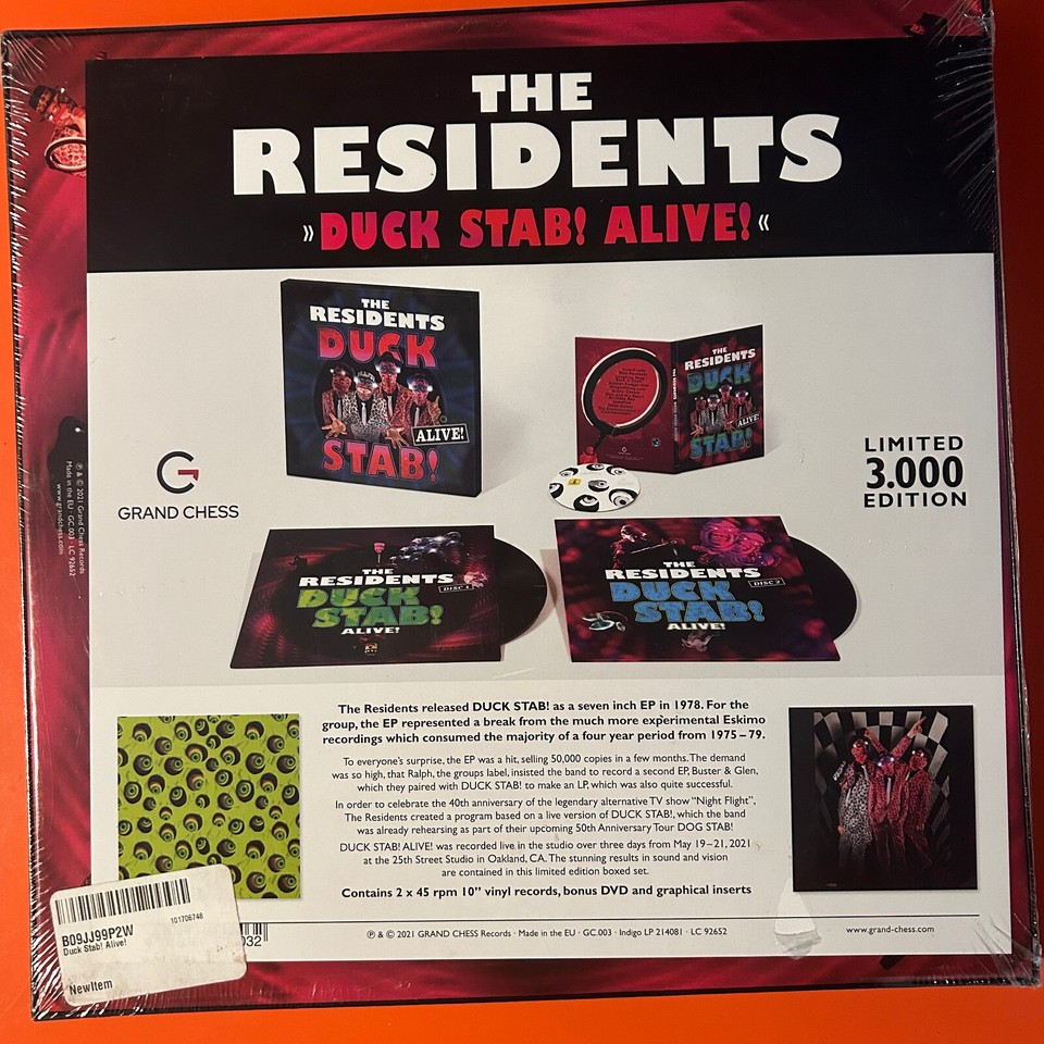 THE RESIDENTS - DUCK STAB! ALIVE! - TWO 10" 45 RPM VINYL LPS BOOKLET ...