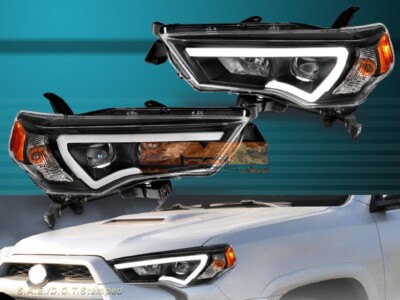 Black 2014-2020 Toyota 4Runner 4-Runner Projector Headlights Headlamps ...