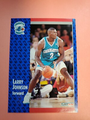 1991 - 1992 Fleer Larry Johnson #255 Basketball Card Rookie | eBay