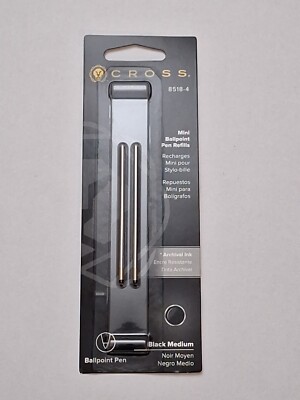 Cross 8518-4 Mini Ballpoint Pen Refills Black Medium | eBay