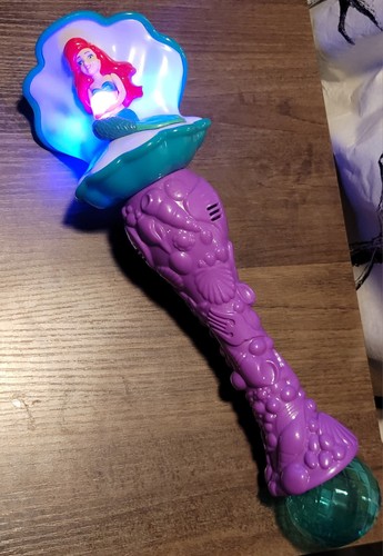 Disney Parks Little Mermaid Ariel Bubble Blower Wand Clam Shell Light ...