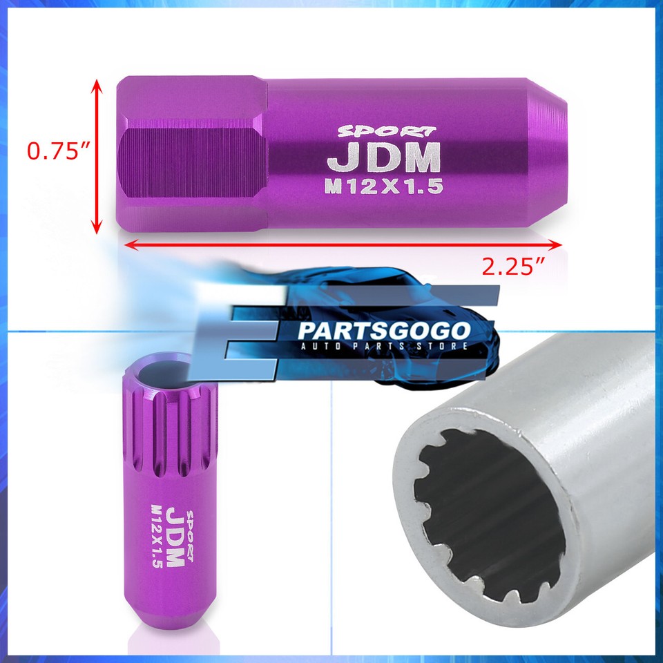 Universal M12X1.5mm Extended CNC Aluminum JDM VIP Lug Nut Locking Key ...