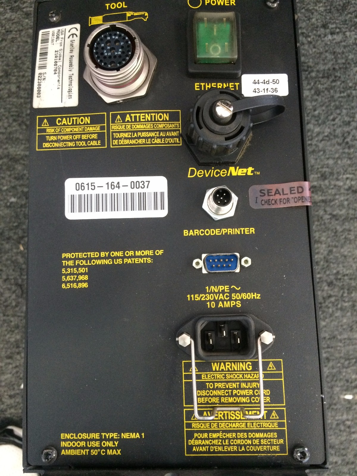 STANLEY 21A108704 NUTRUNNER TORQUE CONTROLLER 44-4D-50 STANLEY ...