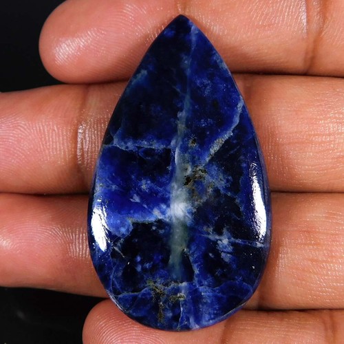 38.00Cts. 100% Natural Blue Sodalite Pear Cabochon Loose Gemstone | eBay